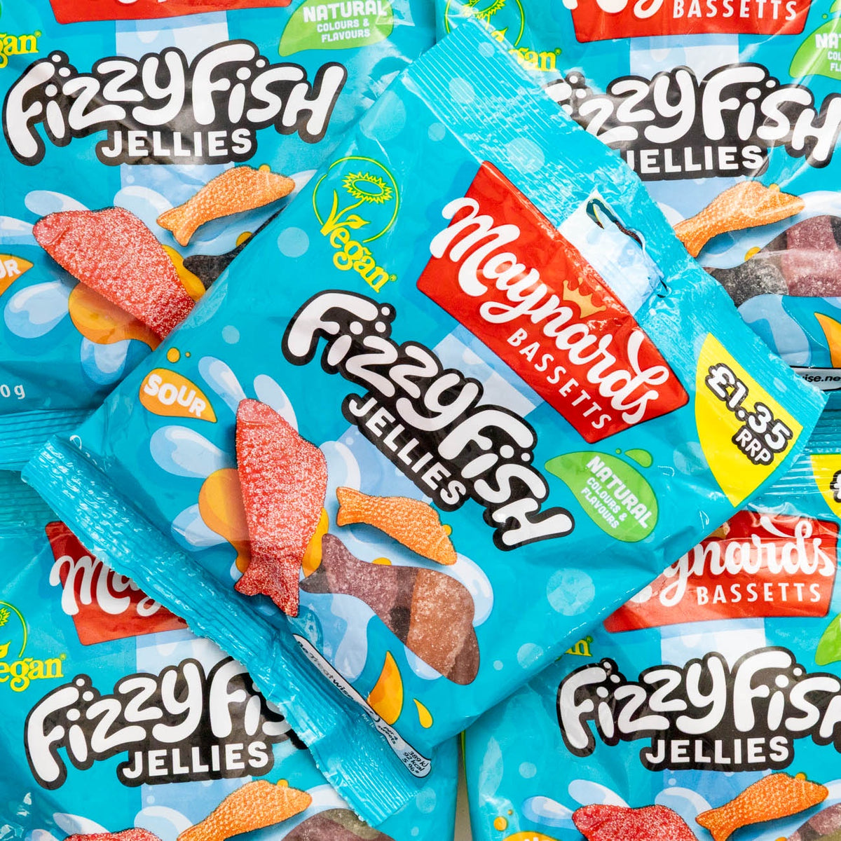 Maynards Bassets Fizzy Fish Jellies 130g | LollyShop | NZ – LollyShop NZ