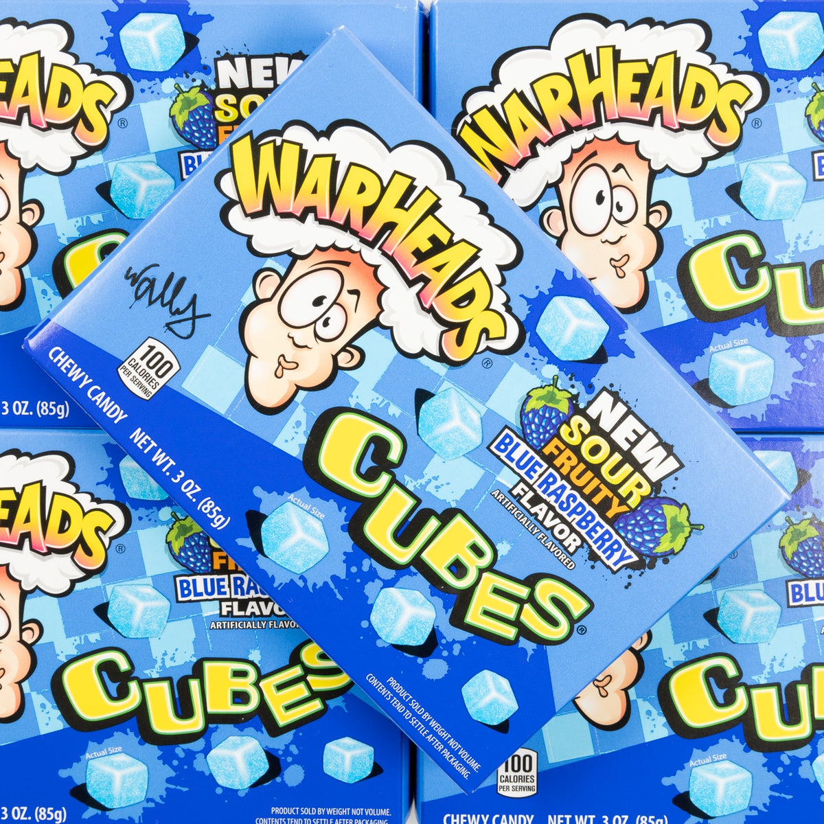 Warheads Blue Raspberry Cubes Theatre Box | LollyShop | NZ – LollyShop NZ