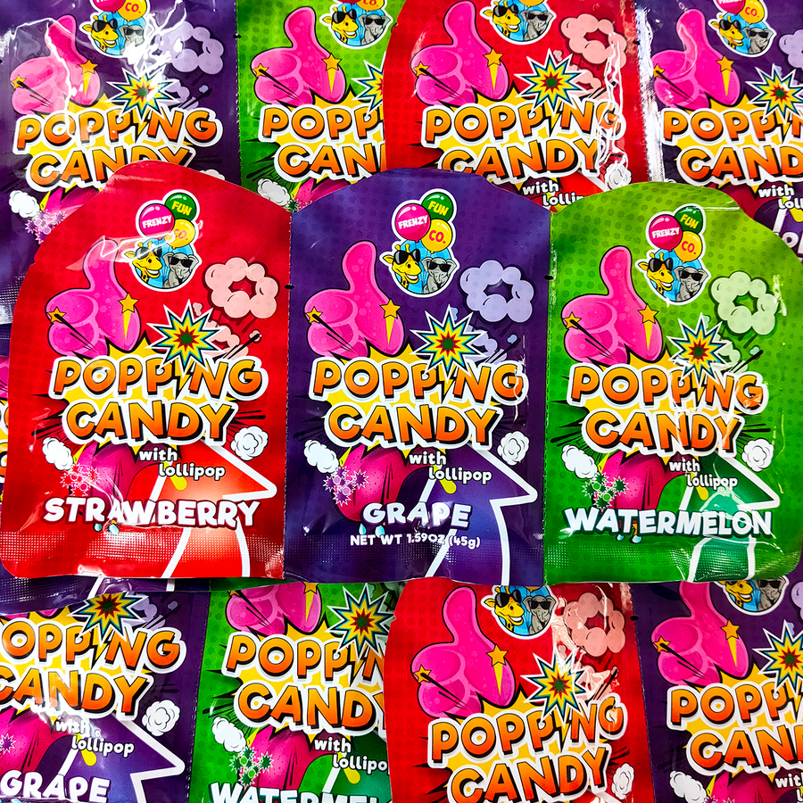Popping Candy with Lollipop (Pack 3) | LollyShop | NZ – LollyShop NZ